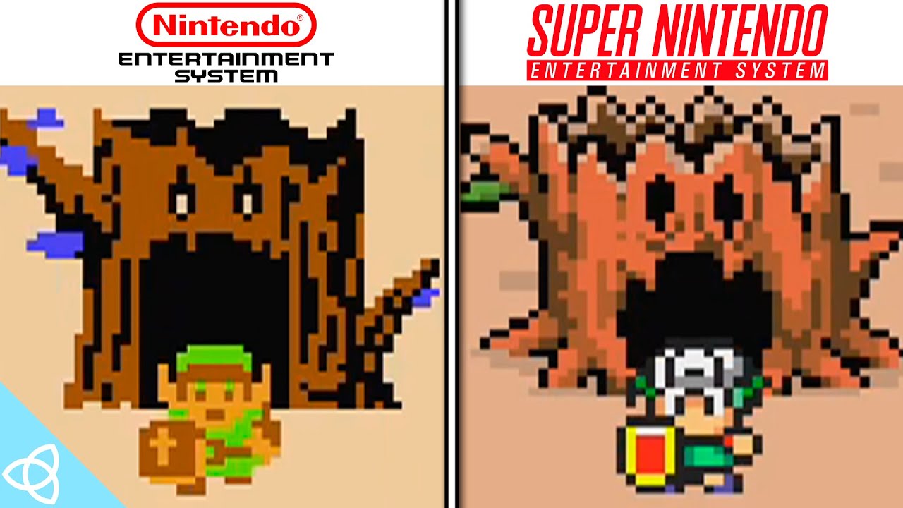 The Legend of Zelda - NES Original vs. SNES Remake | Side by Side - YouTube