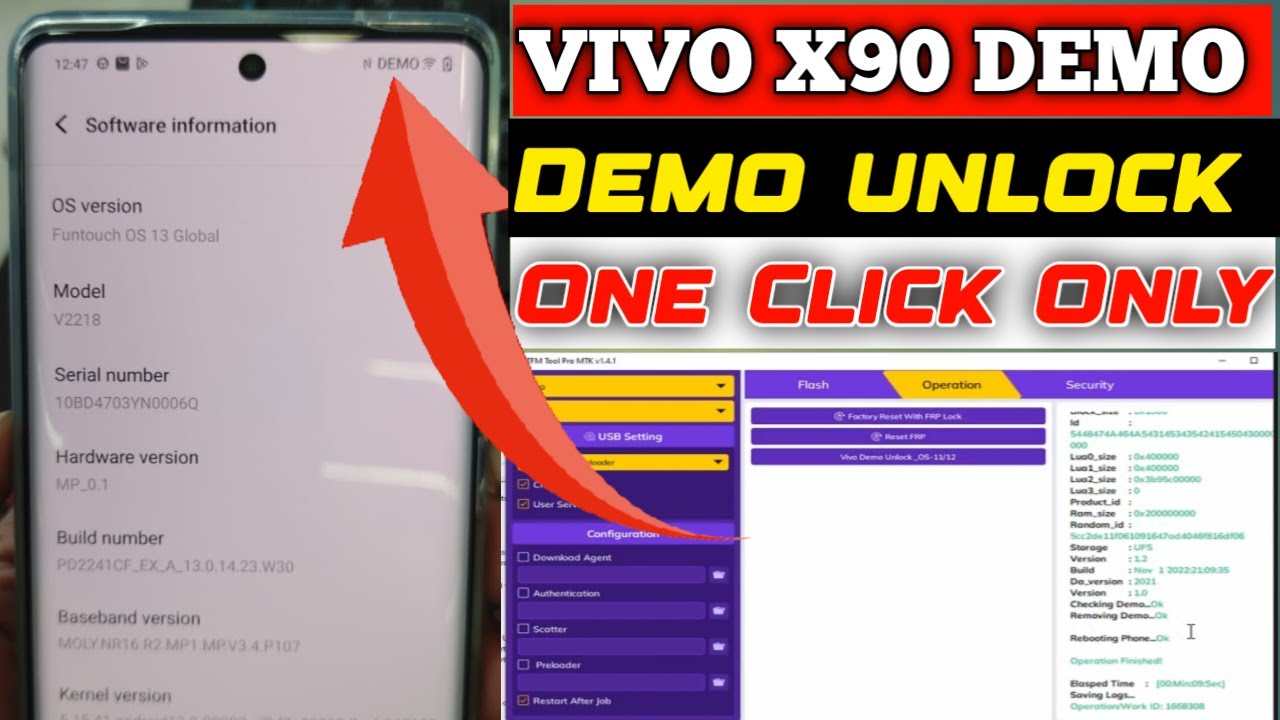 vivo x90 demo remove | vivo x90 demo unlock one click | vivo v2218 demo unlock | x90 demo unlock ...