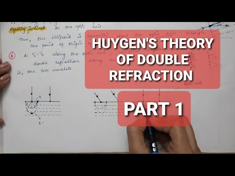 OPTICS | Huygen's Theory of Double Refraction | Part 1 - YouTube