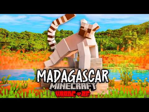 I Survived 100 Days in MADAGASCAR in Hardcore Minecraft!