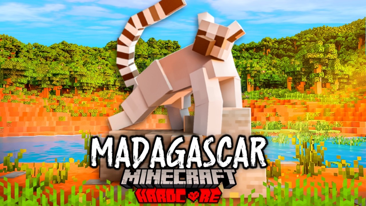 I Survived 100 Days in MADAGASCAR in Hardcore Minecraft! - YouTube