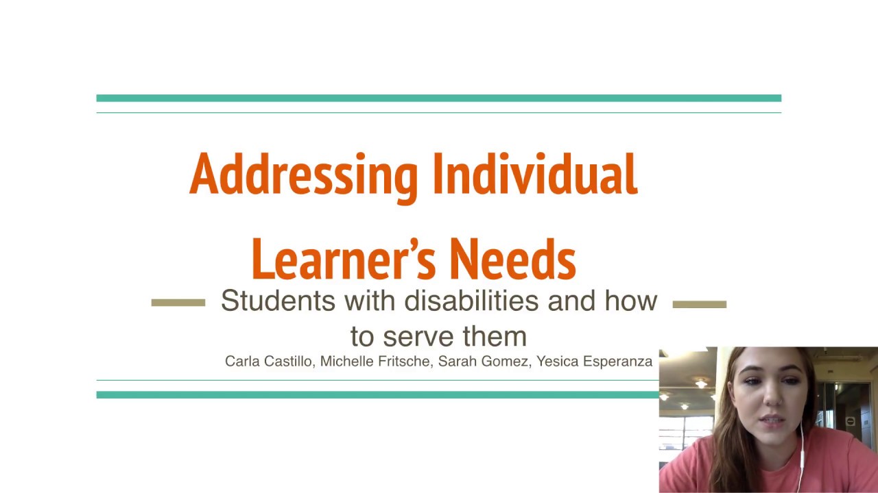 Addressing Individuals Learners Needs - YouTube