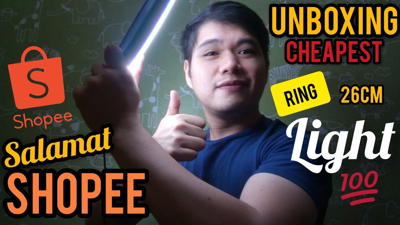 Unboxing Shopee Ring Light with Tripod Salamat Shopee | Vlog #02 Jimmy ...