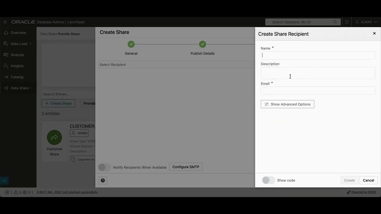 Create Delta Share with Oracle ADB - YouTube