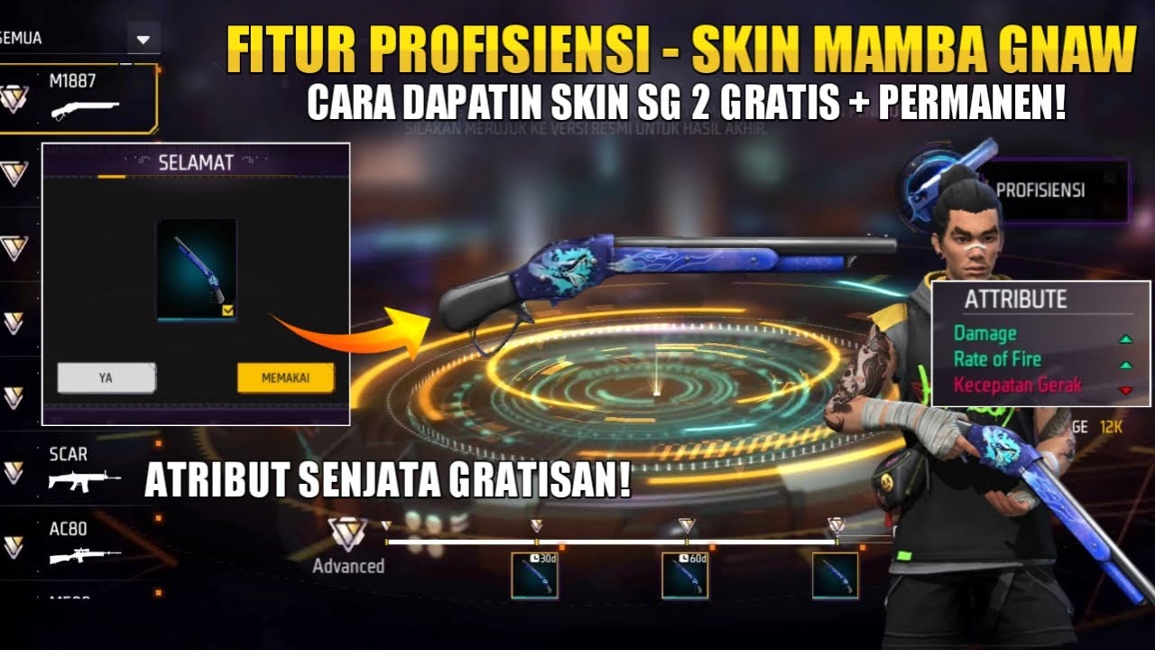 CARA MENDAPATKAN SKIN SG 2 - M1887 GRATIS + ATRIBUT! FITUR PROFISIENSI ...