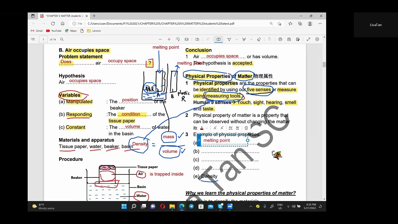 Form 1 Science Chapter 5 (Video 2) Mandarin - YouTube