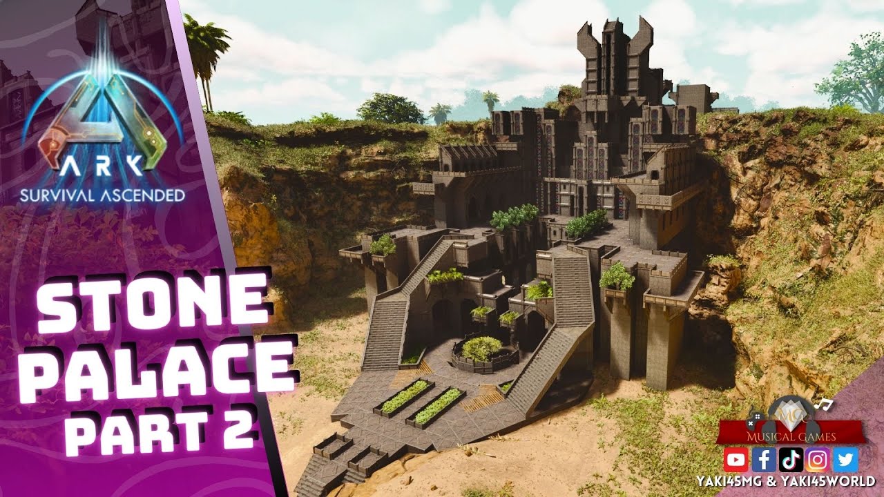 ARK Survival Ascended - Stone castle - tour - YouTube