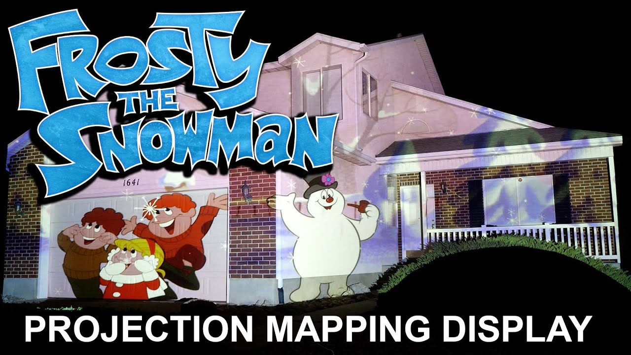 Frosty The Snowman Christmas House Projection Mapping Live Display ...