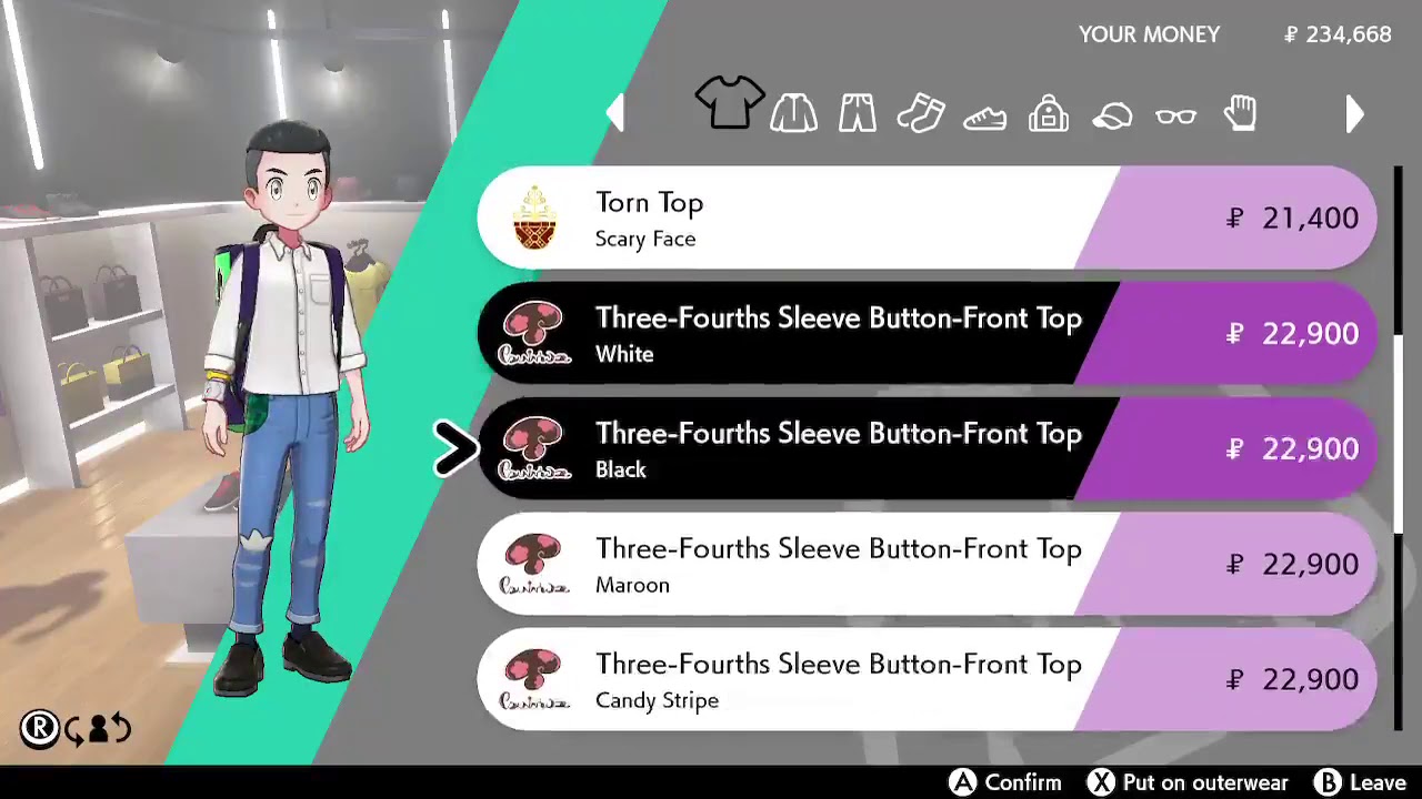 Boutique #04 - Pokémon Sword and Shield #clothes #customization - YouTube