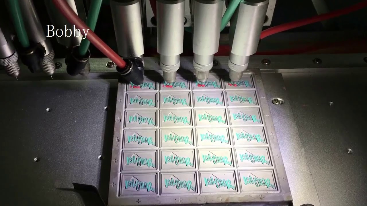 full-automatic 12 colors pvc label dispenser machine,pvc logo machine ...