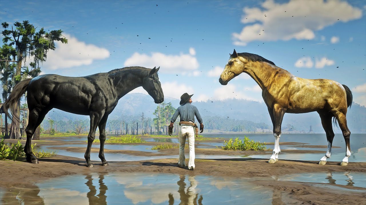 Cowboy Steals Huge Black and Gold Turkoman Horses at MacFarlane's Ranch ...