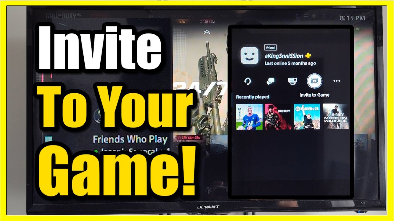 How to Invite Party & People to Game on PS5 Console (Invite Tutorial ...