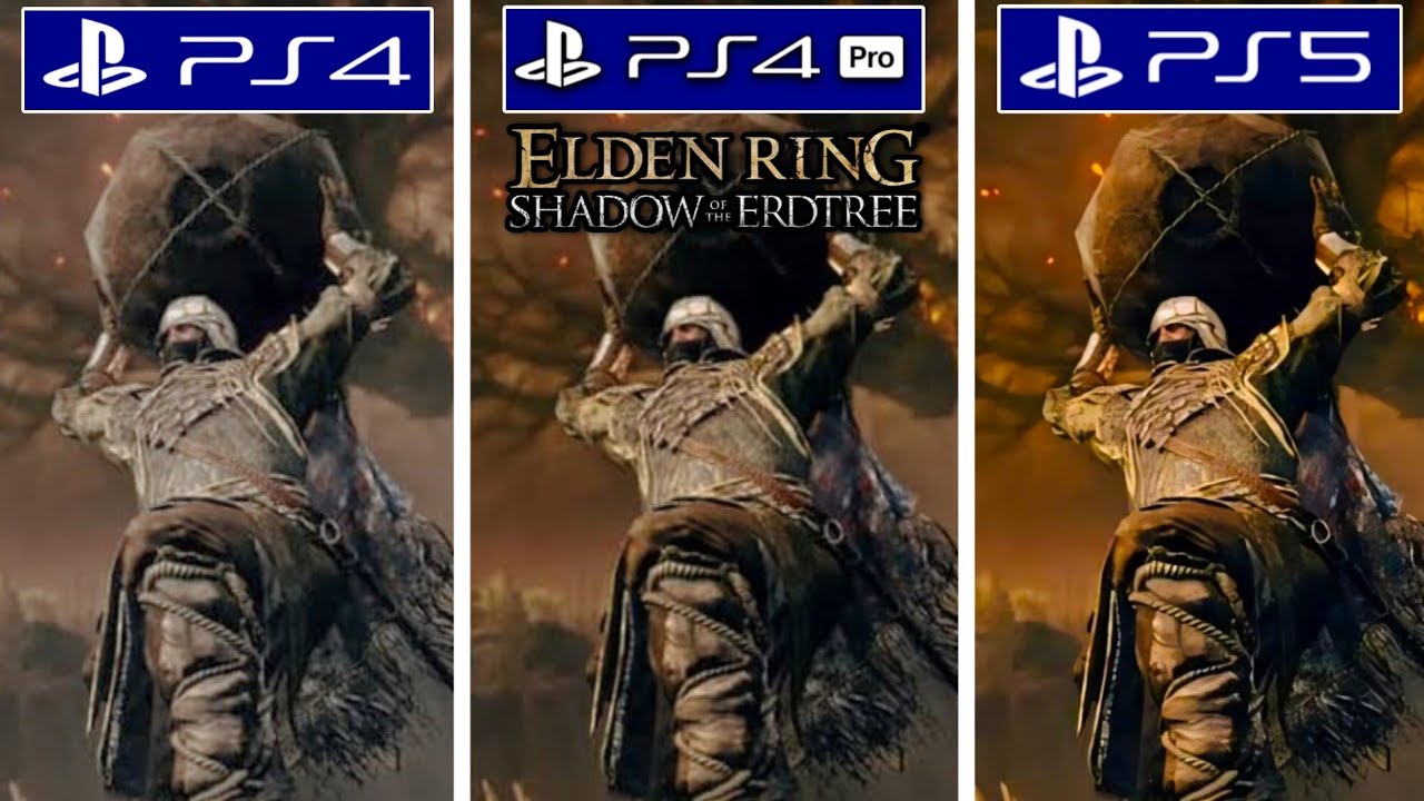 Elden Ring Shadow of the Erdtree PS4 vs PS4 Pro vs PS5 Graphics Comparison - YouTube
