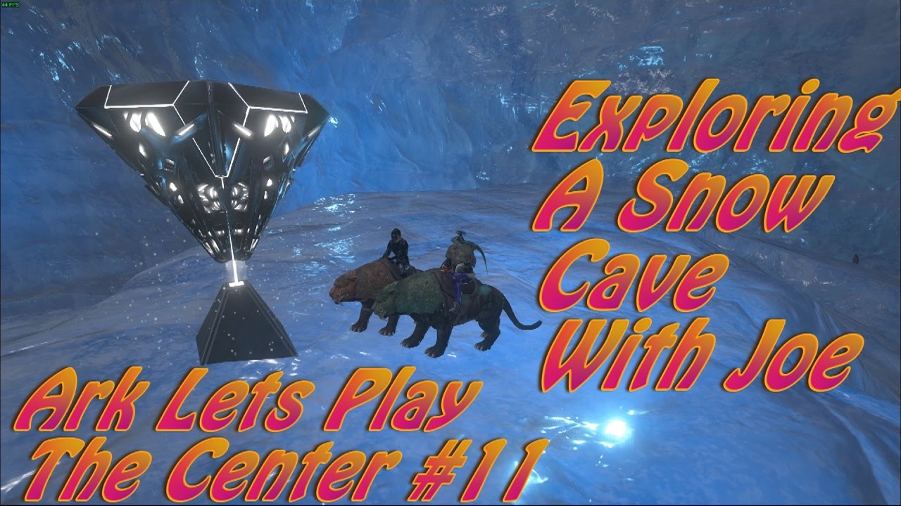 Exploring A Snow Cave! Ark Survival Evolved Lets Play The Center #11 W ...