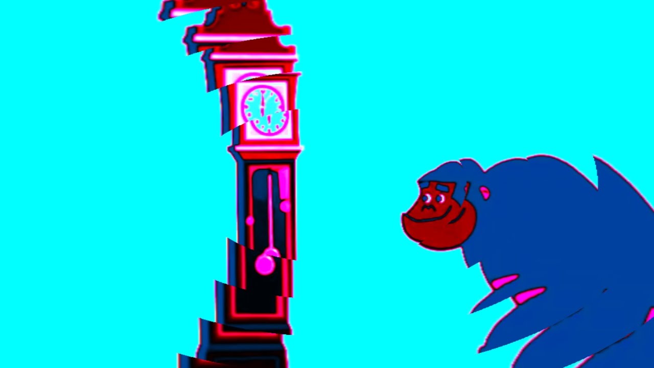 A MONKEY WENT UP THE CLOCK IN RANDOM COLOR EFFECTS||HICKORY -DICKORY ...