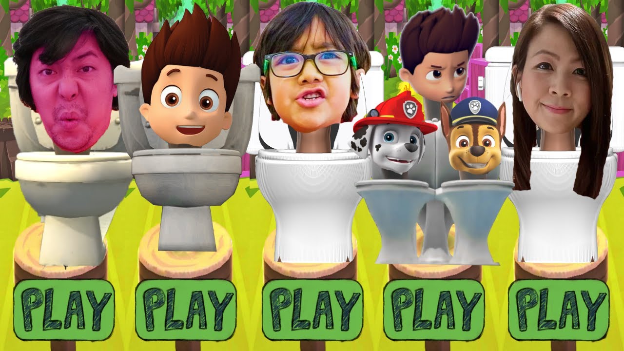 Tag with Ryan's World Kaji Family vs Skibidi Toilet All Episodes vs PAW ...