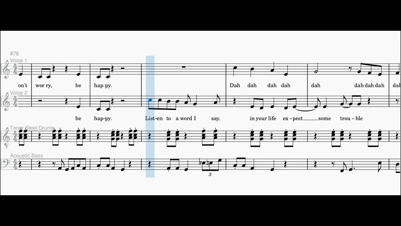 Don't Worry Be Happy 2-part Rehearsal track - arranged by John Mauldin - YouTube