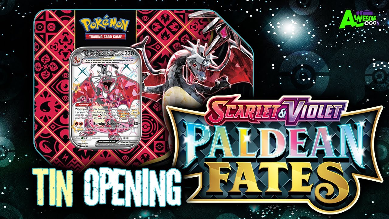 Paldean Fates Shiny Charizard EX Tin - 5 Packs! - YouTube