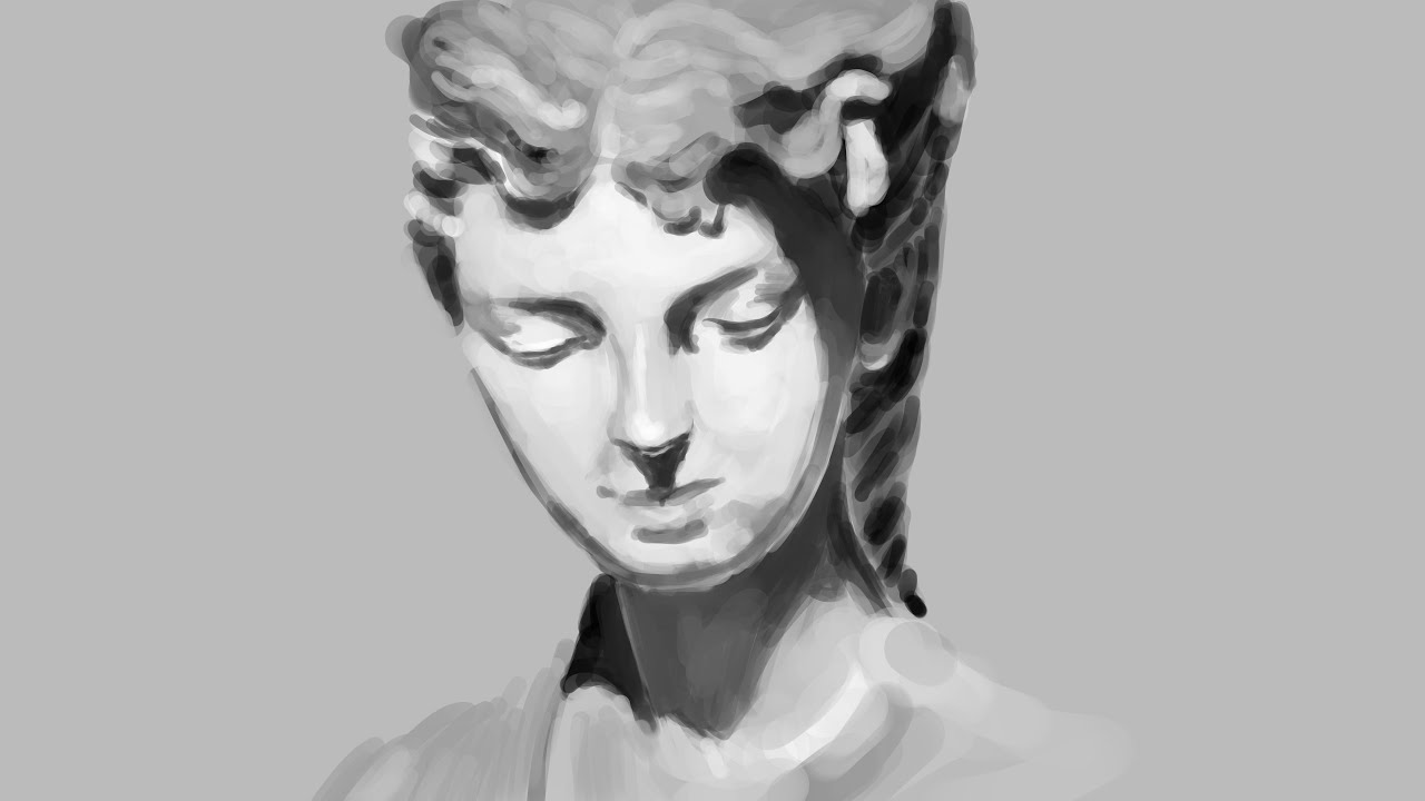 면채색 연습 Monotone coloring practice 221023 - YouTube