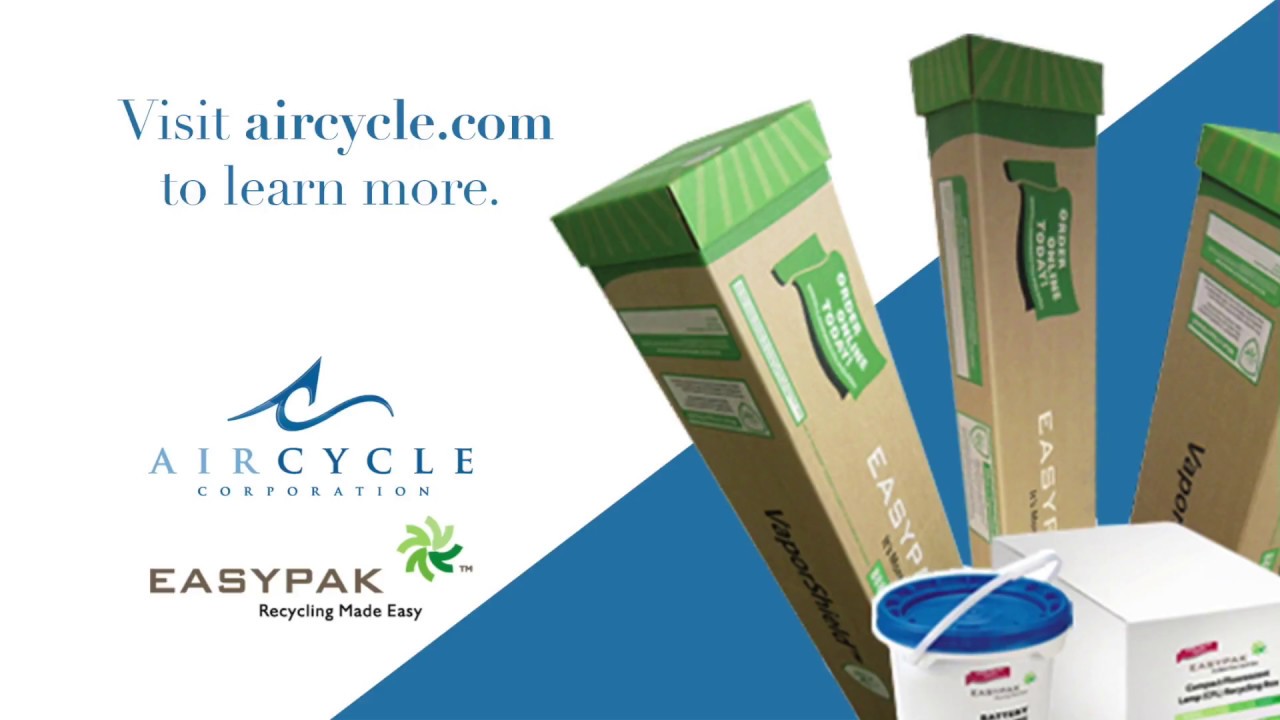 Air Cycle's EasyPak Lamp Recycling Boxes Beat out the Competition - YouTube