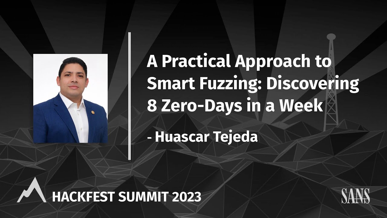 A Practical Approach to Smart Fuzzing:Discovering 8 Zero-Days in a Week - YouTube