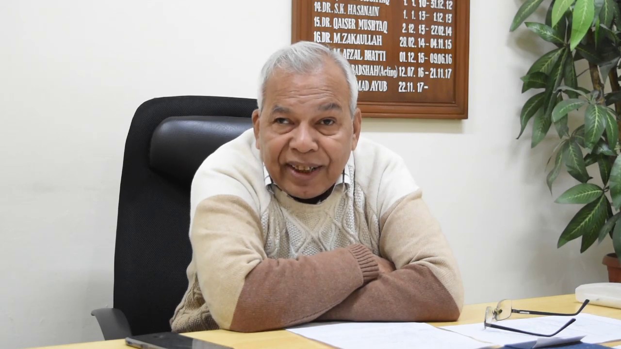 Professor Azhar Abbas Rizvi, message to the alumni, Quaid-i-Azam ...