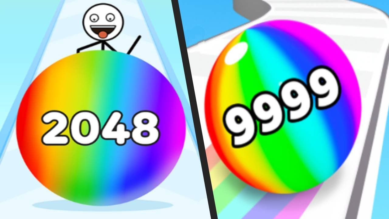STICKMAN ROLL vs NUMBERS BALL BLEND CHALLENGE - All Levels Satisfying ...