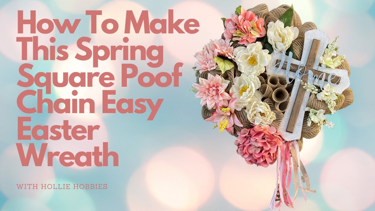 Easy Spring Wreath/ Spring DIY Wreath/ Easter DIY Wreath/ How To Make A ...