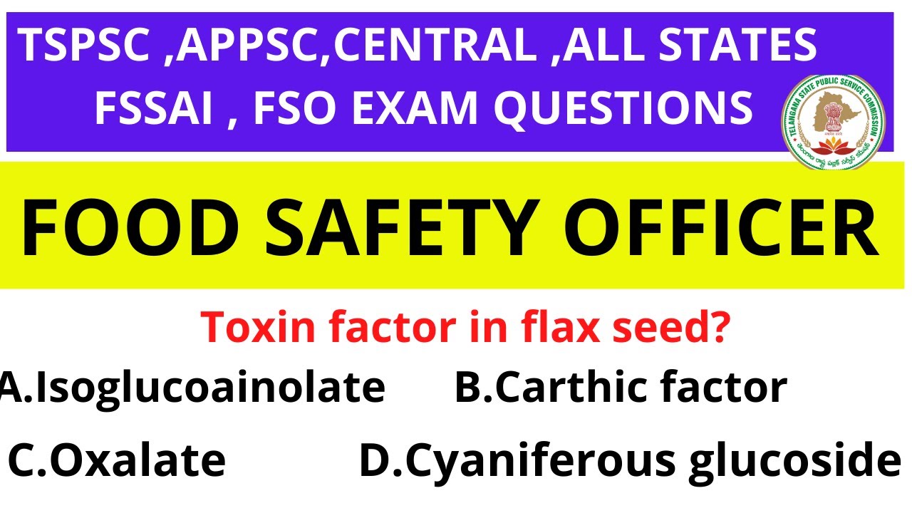 Food safety officer model questions|| TSPSC FSO| Food safety practice ...