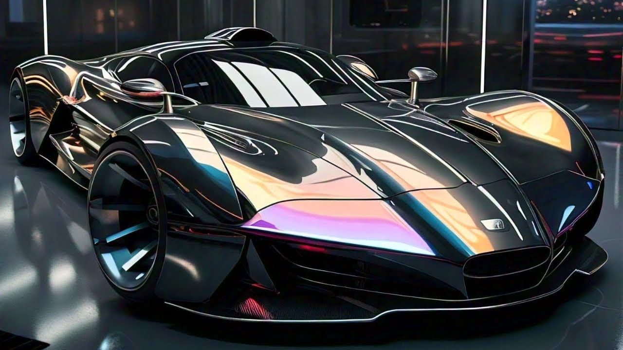 Premium Photo | Black Futuristic Super Car in Spotlight Aesthetic ...