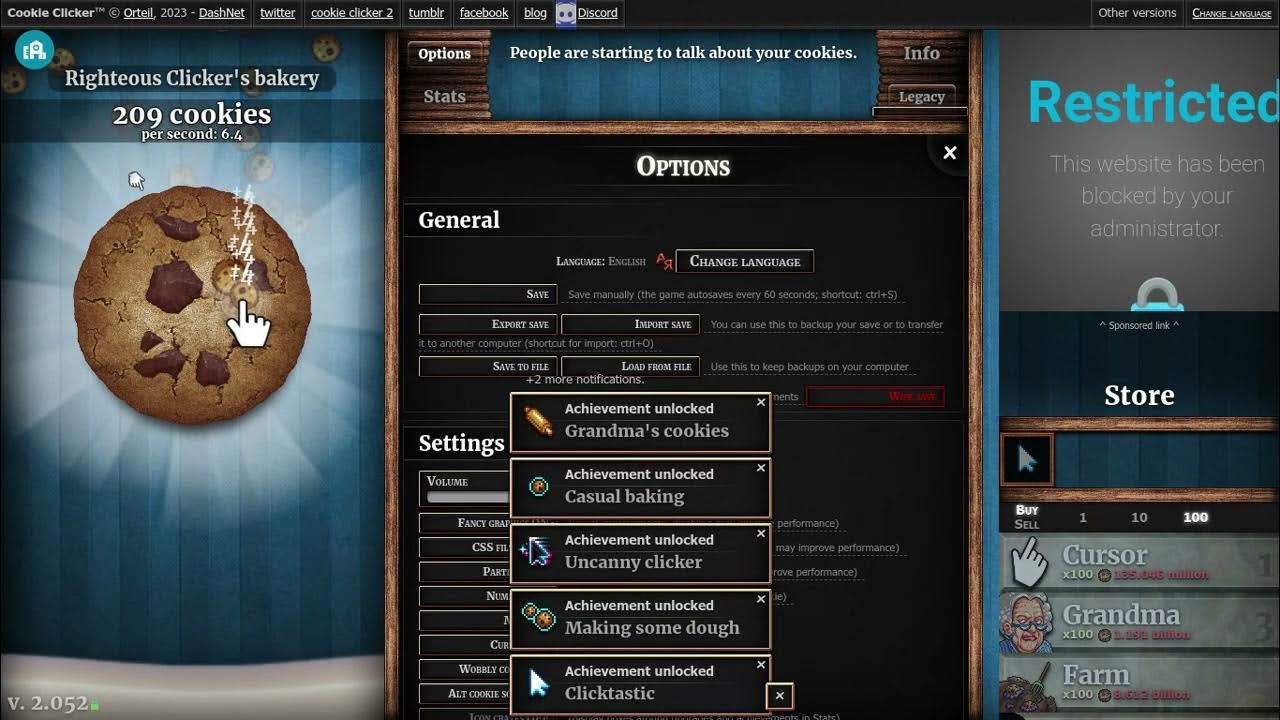 Cookie Clicker Challenge Part 1 - YouTube