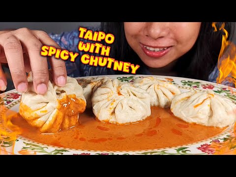 TAIPO WITH SPICY CHUTNEY 🔥  EATING TAIPO WITH SPICY CHUTNEY | MUKBANG BIG BITES
