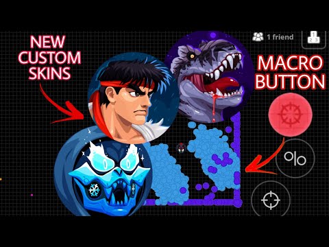 MACRO BUTTON + INSANE REVENGE + SOLO TAKEOVER  + NEW CUSTOM SKINS (AGAR.IO MOBILE)