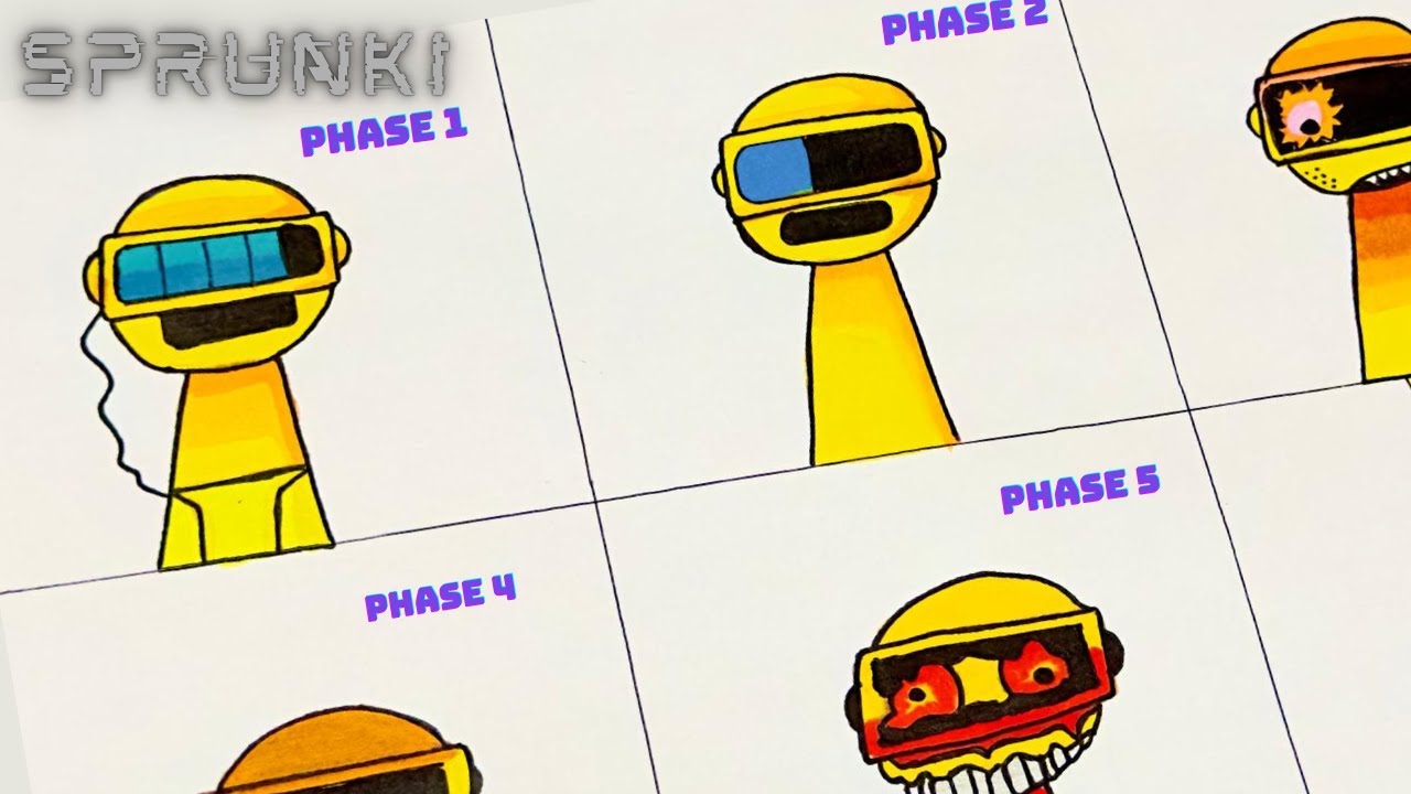 Drawing Garnold Sprunki Version : Phase 1 VS Phase 2 VS Phase 3 vs ...