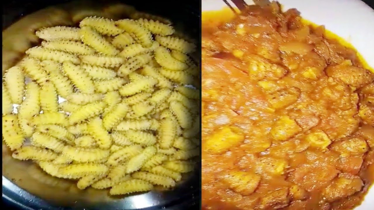 Silkworm Recipe very easy process of cooking...Northeast Village People ...