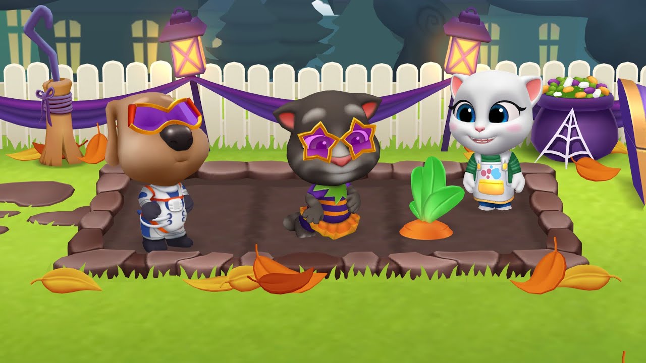 We All Scream at Halloween | my talking tom | my tom 2 | tom gold run ...