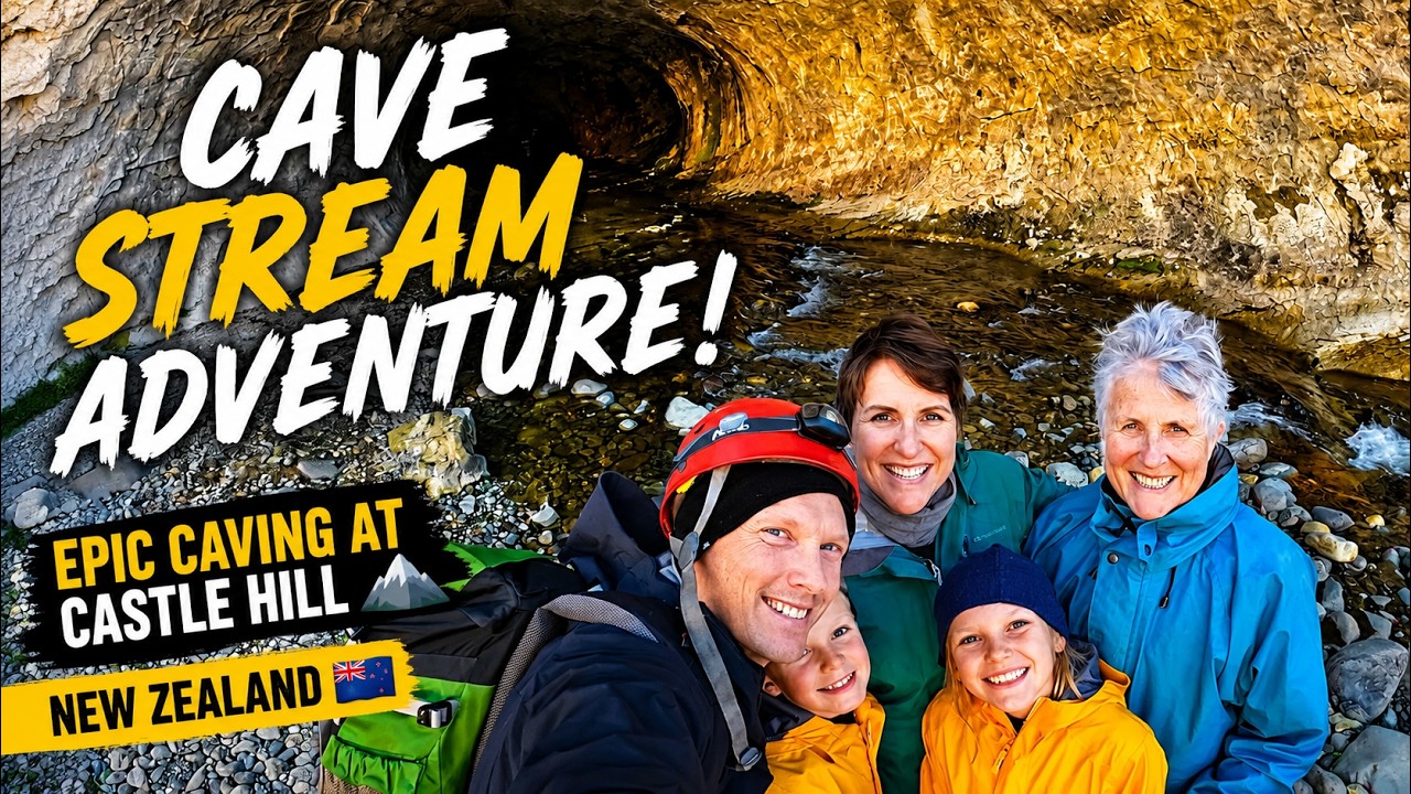 Cave Stream Adventure! Epic Caving at Castle Hill 🏔️ | New Zealand 🇳🇿 ...