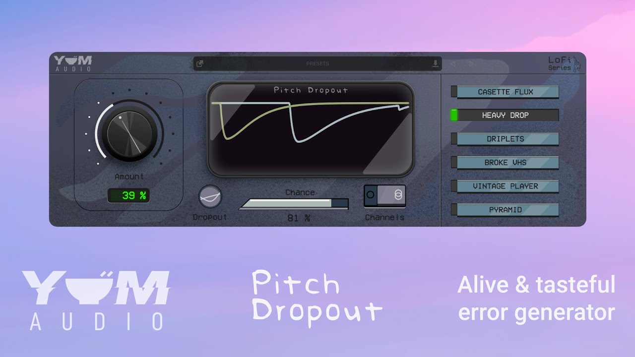 LoFi Pitch Dropout by Yum Audio - YouTube