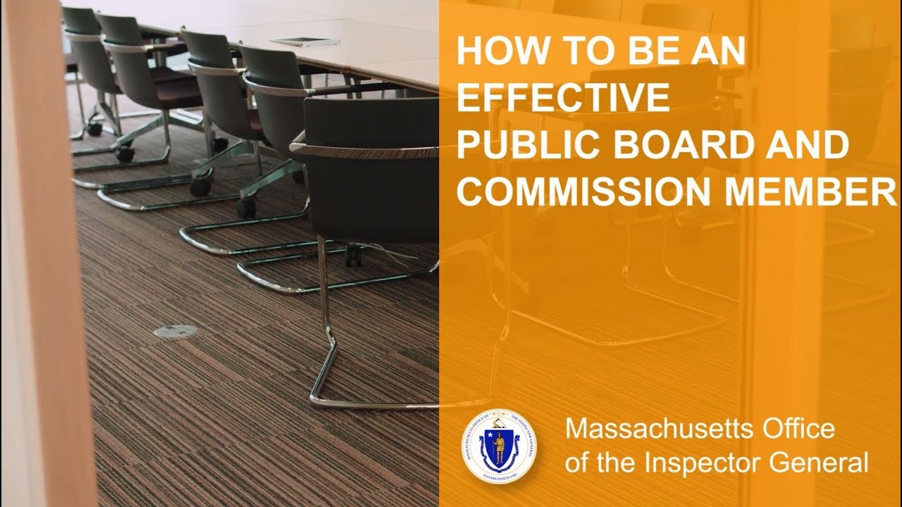 How to be an Effective Public Board and Commission Member - YouTube