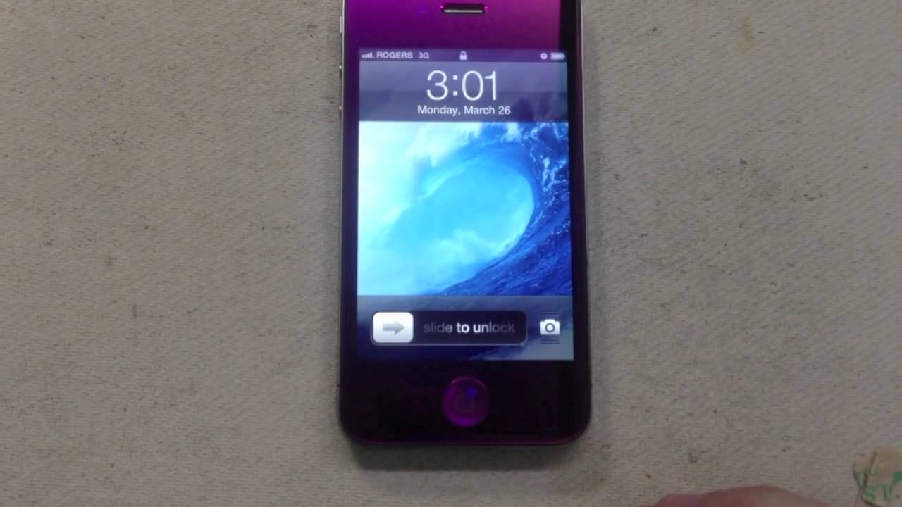 iPhone 4 Purple Mirrored Conversion Kit - YouTube