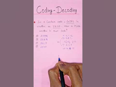 Coding Decoding Type(2) - YouTube