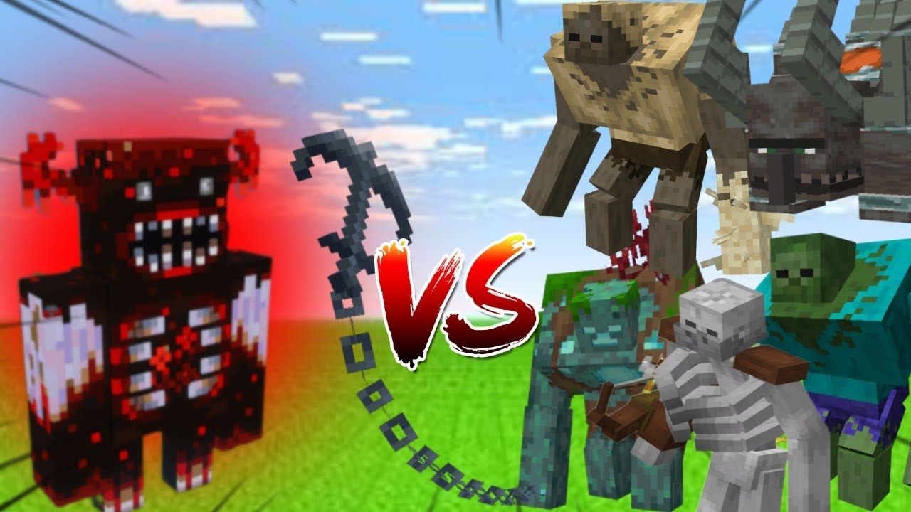 BLOOD WARDEN vs ALL MUTANT MOBS IN MINECRAFT 😲🤯😲. THE LORD BLOOD WARDEN ...