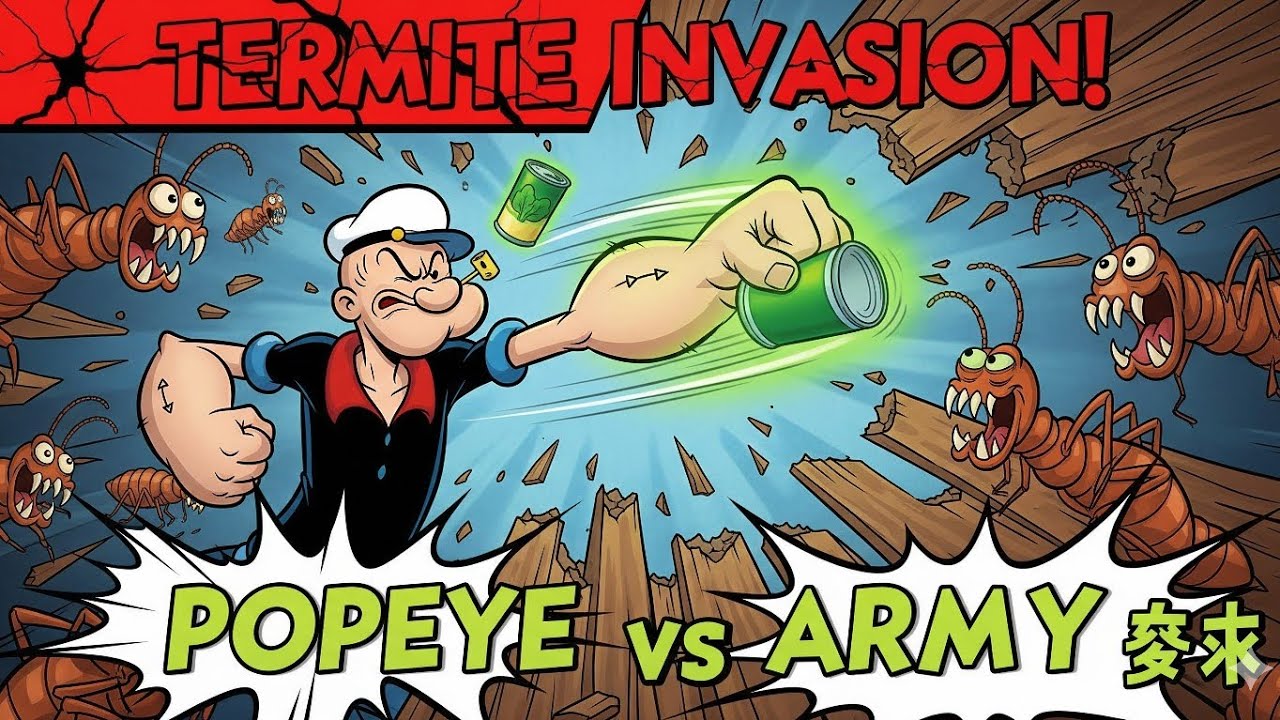 U WON’T Believe How Popeye’s Took Down a Termite Army!🪵🐜💥#Popeye # ...
