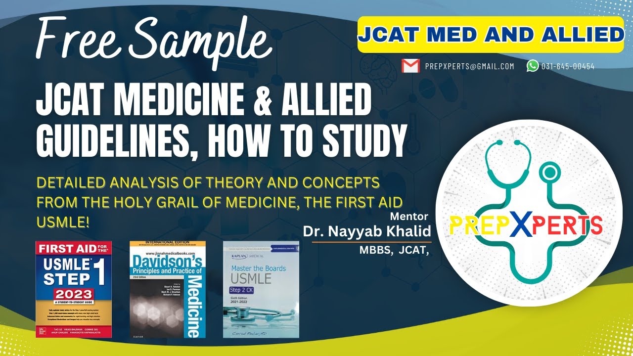 JCAT Medicine & Allied Guidelines (How To Study?) by Dr Nayab - YouTube