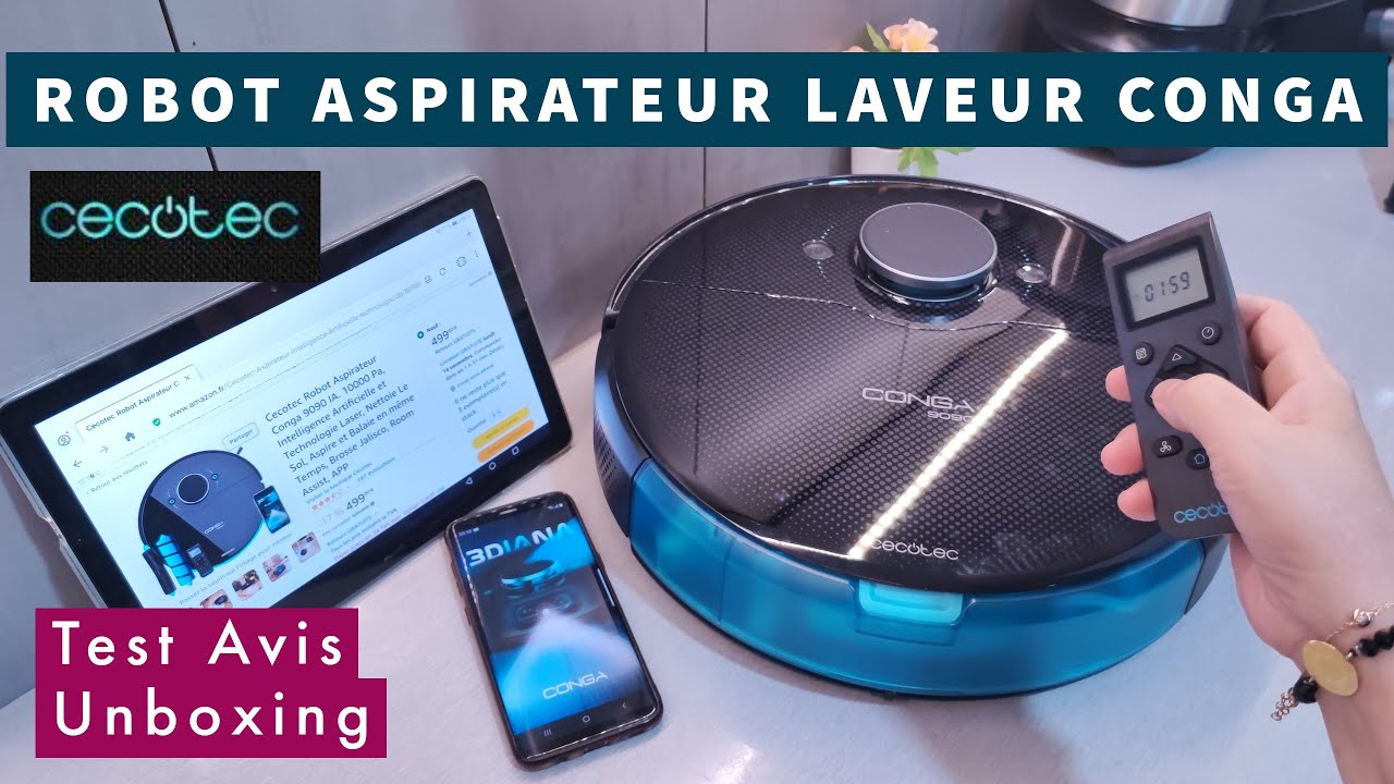 Robot Aspirateur Laveur Conga 9090 AI Cecotec avec intelligence ...