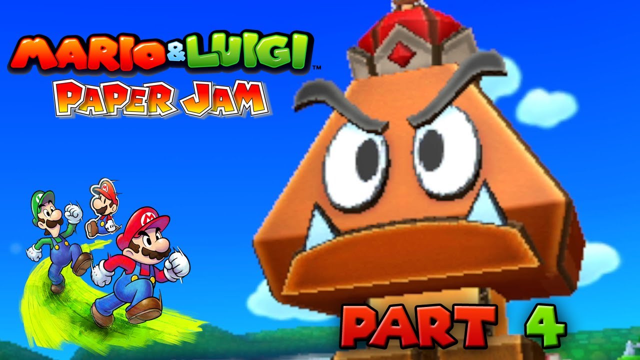 Mario & Luigi: Paper Jam - Part 4 - Boss Papercraft Megacrinkle Goomba ...