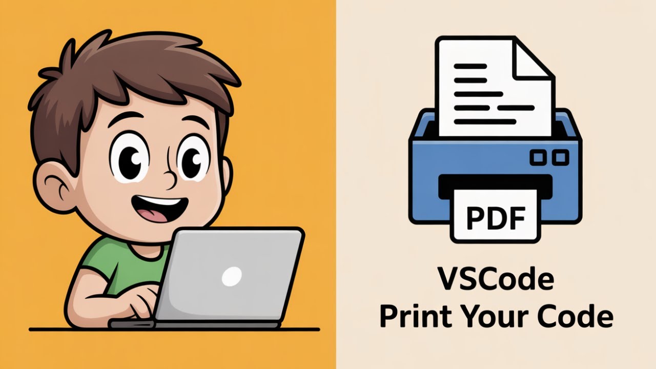How to Export All Source Code to PDF Document & Print it in VSCode IDE - YouTube