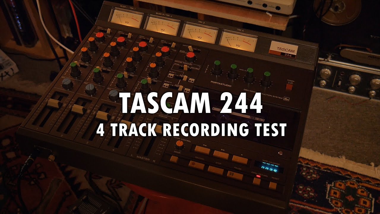 Tascam Portastudio 244 - 4 track recording test - YouTube