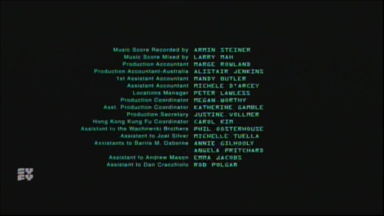The Matrix (1999) End Credits (Syfy 2023) - YouTube