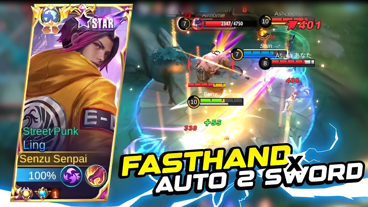 LING INSANE HAND SPEED AUTO 2 SWORD GAMEPLAY - Mobile Legends - YouTube